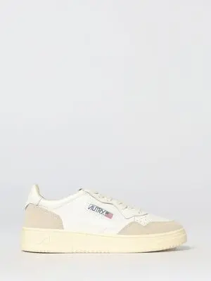 AUTRY Medalist Low Leather Sneakers With Perforated Toe - White