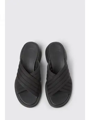 Camper Spiro Recycled Fabric Sandals - Black