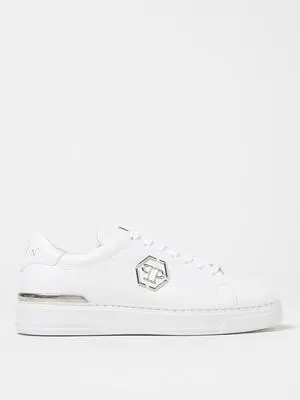 Philipp Plein Leather Lace-up Sneakers - White
