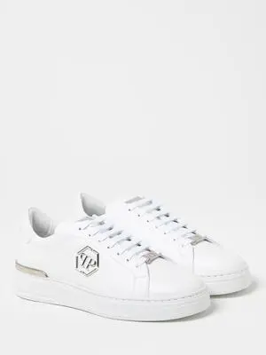 Philipp Plein Leather Lace-up Sneakers - White