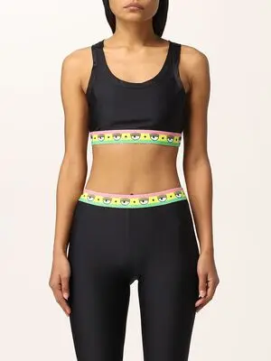 CHIARA FERRAGNI Cropped Top With Logomania Band