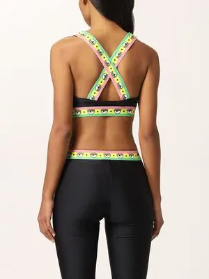 CHIARA FERRAGNI Cropped Top With Logomania Band