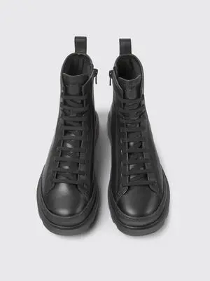 Camper Lace-up Combat Boots - Black
