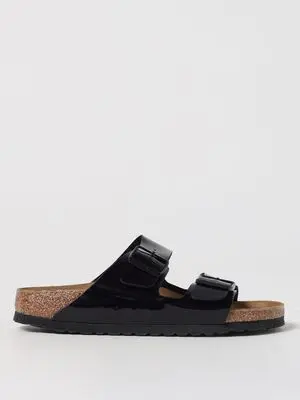 Birkenstock Black Flat Strappy Sandals For Women