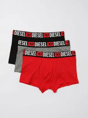 DIESEL Set Of 3 Boxer Shorts In Stretch Cotton - Navy