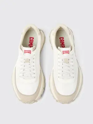 Camper Drift Trail Sneakers In Leather And Recycled Fabric - White