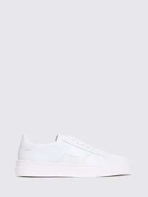 Santoni Low Top Smooth Calf Leather Lace-up Sneakers