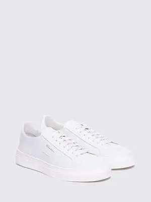 Santoni Low Top Smooth Calf Leather Lace-up Sneakers
