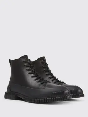 Camper Pix Ankle Boot In Full Grain Calfskin - Black