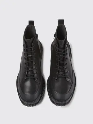 Camper Pix Ankle Boot In Full Grain Calfskin - Black