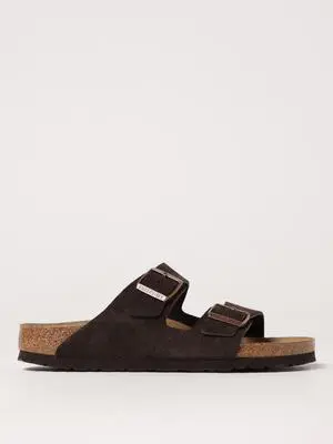 BIRKENSTOCK Birkenstock Arizona Suede Sandals With Adjustable Buckles Brown