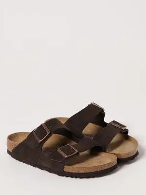 BIRKENSTOCK Arizona Suede Sandals With Adjustable Buckles - Brown