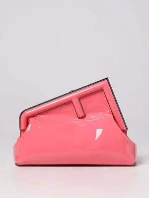 Fendi First  Clutch In Patent Leather Pink