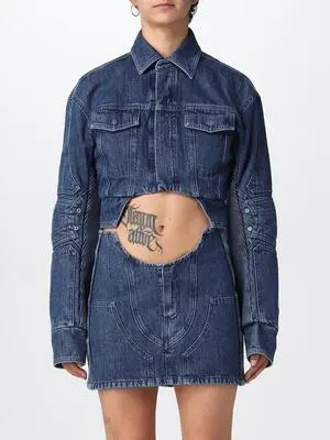 Off-White Denim Jacket With Cutout Detail