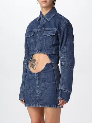 Off-White Denim Jacket With Cutout Detail