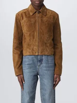 Saint Laurent Suede Jacket - Black | Editorialist