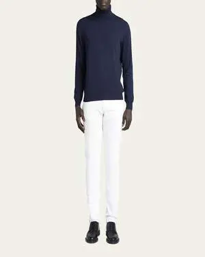 Kiton Wool Knit Turtleneck Sweater