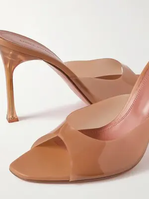 Amina Muaddi Alexa Pvc Mules - Neutrals