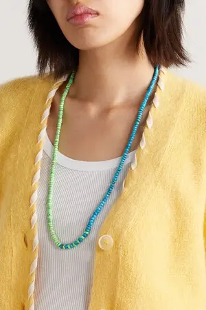 Fry Powers Electric 14-karat Gold Turquoise Necklace