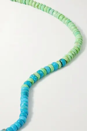Fry Powers Electric 14-karat Gold Turquoise Necklace