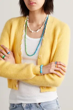 Fry Powers Electric 14-karat Gold Turquoise Necklace