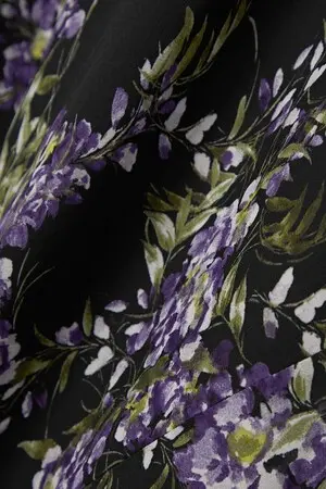 Norma Kamali Draped Floral-print Georgette Gown