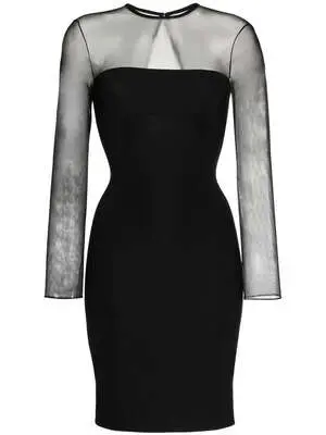 Herve L. Leroux Paneled Cocktail Dresses