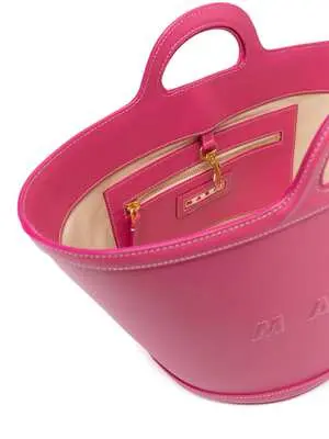 Marni Tropicalia Leather Tote Bag - Pink