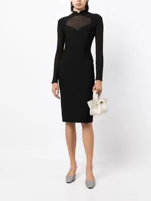 HERVE L. LEROUX Sheer-panel Dress