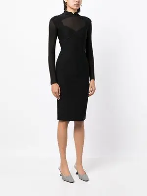 HERVE L. LEROUX Sheer-panel Dress