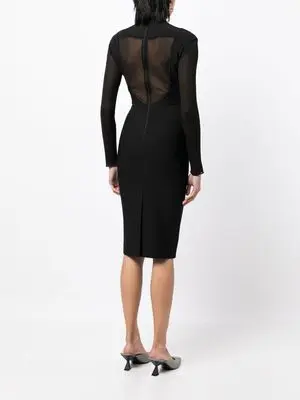 HERVE L. LEROUX Sheer-panel Dress