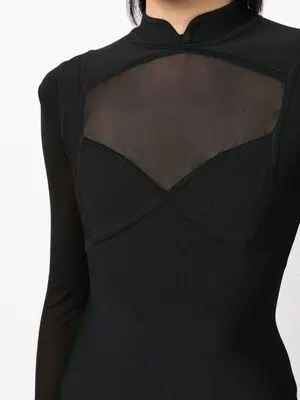 HERVE L. LEROUX Sheer-panel Dress