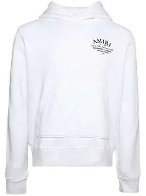 Amiri Logo-print Cotton Hoodie - White