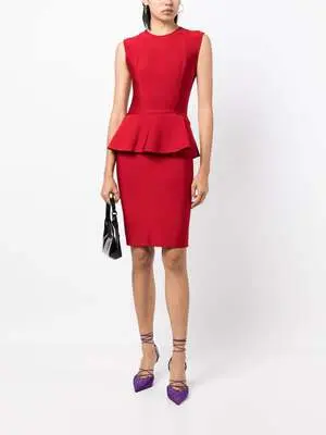 HERVE L. LEROUX Peplum Pencil Dress