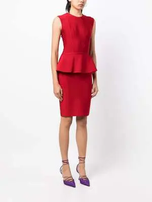 HERVE L. LEROUX Peplum Pencil Dress