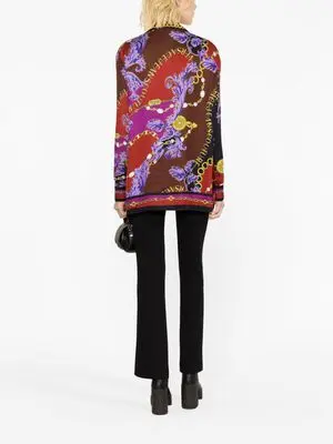 Versace Chain Couture-print Shirt - Pink