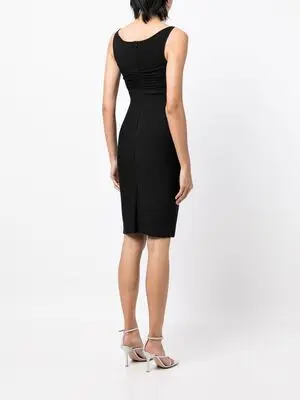 HERVE L. LEROUX Cut-out Bodice Pencil Dress