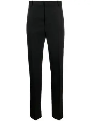 Alexander McQueen Satin-trimmed Tailored Trousers - Black