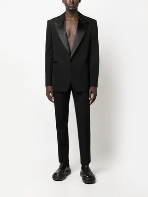 Alexander McQueen Satin-trimmed Tailored Trousers