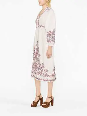 Zimmermann Devi Floral-embroidery Midi Dress