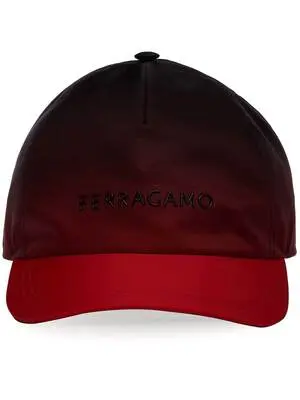 FERRAGAMO Logo-appliqué Cotton Baseball Cap - Red