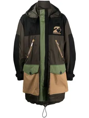 Dsquared2 Flap-pocket Hooded Parka - Black