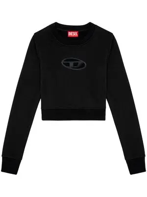 DIESEL® F-slimmy-od Cropped Sweatshirt - Black