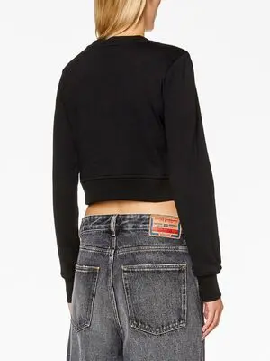 DIESEL® F-slimmy-od Cropped Sweatshirt - Black