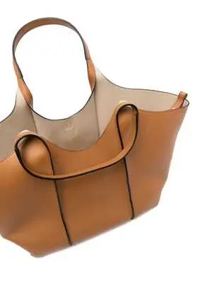 TOD'S T Timeless Medium Leather Tote Bag