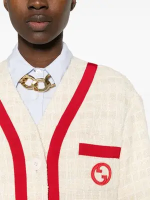 Gucci Interlocking G Bouclé Jacket - Neutrals