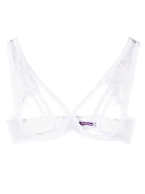 MAISON CLOSE Accroche Coeur Cut-out Detail Bra - White
