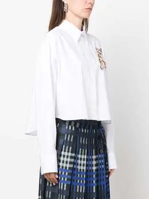 MSGM Sequin-embellished Cotton Shirt