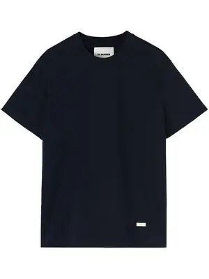 JIL SANDER Logo-plaque Cotton T-shirt - Black