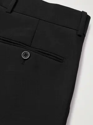Alexander McQueen Slim-fit Pleated Wool And Mohair-blend Suit Trousers